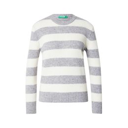 United Colors Of Benetton Pullover Damen Gr&ouml;&szlig;e XS graumeliert / naturwei&szlig;