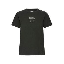 Ichi T-Shirt 'IHNYNNA' Damen Gr&ouml;&szlig;e S schwarz / perlwei&szlig;