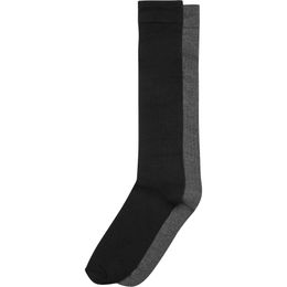 Urban Classics Knee High Socks female Grey, Black size 35-38