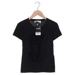 Yves Saint Laurent T-Shirt Damen Größe XS Second Hand schwarz