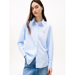Tommy Jeans Bluse Damen Gr&ouml;&szlig;e XS blau / wei&szlig;