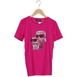 K by KARL LAGERFELD Karl Lagerfeld T-Shirt Damen Gr&ouml;&szlig;e XXS Second Hand pink