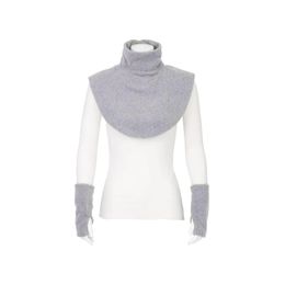 Hoppediz Tragezubeh&ouml;r Fleece Schalkragen und Stulpen in stone | Gr.: onesize