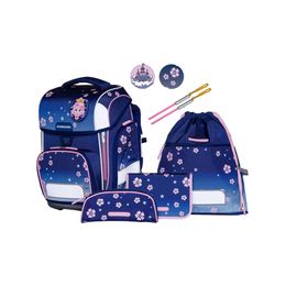 Schneiders Ergolite Schulranzen-Set 8-teilig in blue bloom | Gr.: onesize