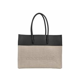 Coccinelle Myrtha Canvas - Umhängetasche 27 cm (natural/cuir) in natural/noir | Gr.: onesize