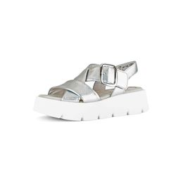 Gabor Plateau Sandaletten in Silber | Gr.: 38