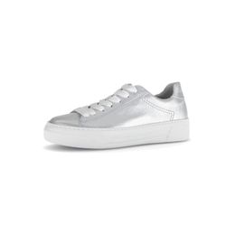 Gabor Comfort Sportliche Schn&uuml;rschuhe in Silber | Gr.: 37,5
