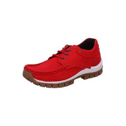 Wolky Mokassins Schn&uuml;rschuhe in Rot | Gr.: 39
