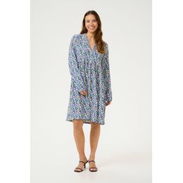 Kaffe Kleid KAliana Loose fit in Blue/Pink/Green Floral | Gr.: M