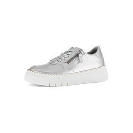 Gabor Sportliche Schn&uuml;rschuhe in Silber | Gr.: 43