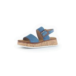 Gabor Comfort Plateau Sandaletten in Blau | Gr.: 37