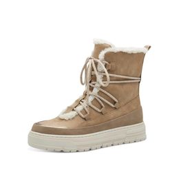 Marco Tozzi Schn&uuml;rboots in Beige | Gr.: 38