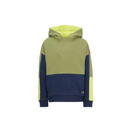 Trollkids Hoodie Rondane in kiwi/mystic blue | Gr.: 104