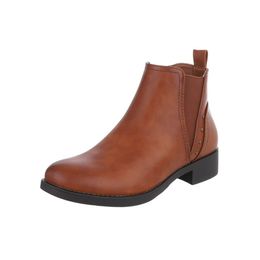 Ital-Design Stiefelette in Camel | Gr.: 37