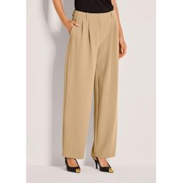 Madeleine Mode MADELEINE Palazzohose mit weitem Bein in beige | Gr.: 38