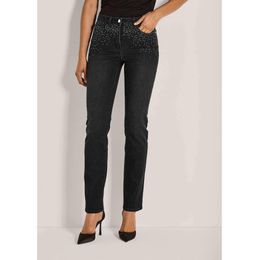 Madeleine Mode MADELEINE Slim Fit Denim mit Strass in black denim | Gr.: 36