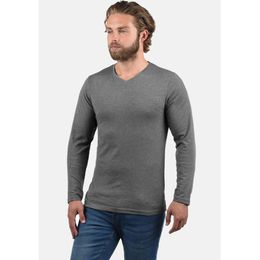 !Solid Langarmshirt SDBasil in Grau/Blau/Schwarz | Gr.: XL