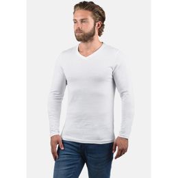 !Solid Langarmshirt SDBasil in Wei&szlig;/Blau/Schwarz | Gr.: M