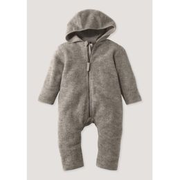 hessnatur Wollfleece Overall in greige | Gr.: 98