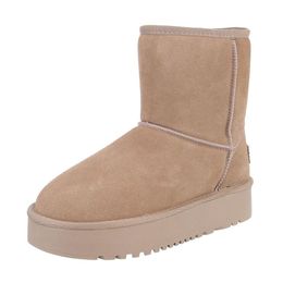 Ital-Design Boots Damen Gr&ouml;&szlig;e 36 hellbraun Winterschuhe