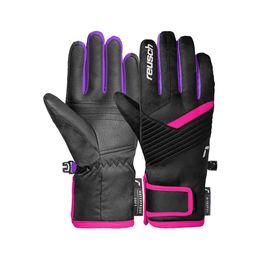 Reusch Sporthandschuhe 'Dan' Jungen Gr&ouml;&szlig;e XS/S dunkellila / pink / schwarz / wei&szlig;