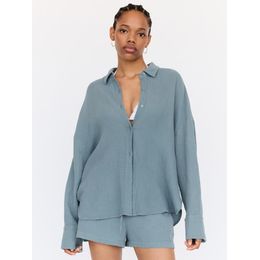 Pull&Bear Pull&Bear Bluse Damen Gr&ouml;&szlig;e XS rauchblau