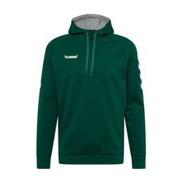 Hummel Sportsweatshirt Herren Gr&ouml;&szlig;e L graumeliert / dunkelgr&uuml;n / wei&szlig;