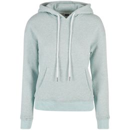 Kapuzenpullover Urban Classics "Urban Classics Damen Ladies Color Melange Hoody", Damen, Gr. XS, salvia melange, 65% Baumwolle, 35% Polyester, unifarben, normal, ohne Ausschnitt, Pullover Kapuzenpullover