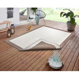 Teppich Hanse Home "Panama Wendeteppich", wei&szlig; (linen wei&szlig;), B:120cm H:5mm L:170cm, Kunstfaser, Teppiche, Teppich, In-& Outdoor, Wetterfest, Balkon, L&auml;ufer, Wohnzimmer, Wasserfest
