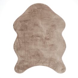 Fellteppich Paco Home "Pelt 640", beige, B:60cm H:16mm L:90cm, Polyester, Teppiche, Fellteppich, Kunstfell, Uni Farben, sehr weicher Flor