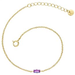 Glanzst&uuml;cke M&uuml;nchen Gliederarmband GLANZST&Uuml;CKE M&Uuml;NCHEN "GSM784", gelb (gelbgold, lila), Armb&auml;nder, Damen, Silber 925 (Sterlingsilber), Gliederarmband, aus Sterling Silber