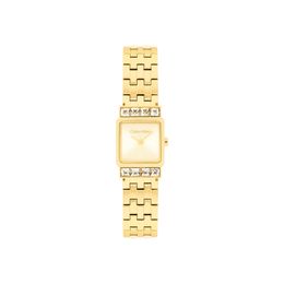 Calvin Klein Damen Quarzuhr "Poise"goldfarben, Armbanduhren, Armbanduhr, Damenuhr, Edelstahlarmband, analog, Glassteine