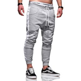 Sweathose behype "TRACK", Herren, Gr. XXL, EURO-Größen, grau, 80% Baumwolle, 20% Polyester, Hosen Sweathose, im angenehmen Slim-Fit