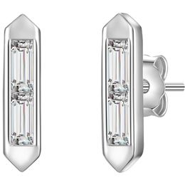 Glanzst&uuml;cke M&uuml;nchen Paar Ohrstecker GLANZST&Uuml;CKE M&Uuml;NCHEN "Set: GSM1856", silber, wei&szlig;, Ohrringe, Damen, 12,2,mit Steinen, Silber 925 (Sterlingsilber), aus Sterling Silber