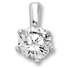Kette mit Anh&auml;nger ONE ELEMENT "Schmuckset - Set mit Halskette Zirkonia Anh&auml;nger aus 925 Silber", silber, Halsketten, Damen, Silber 925 (Sterlingsilber), Damen Schmuckset - Set mit verstellbarer Halskette