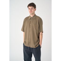 Kurzarmhemd Cleptomanicx "Easy", Herren, Gr. XXL, EURO-Gr&ouml;&szlig;en, braun, 100% Lyocell, unifarben, normal, Hemden, im einfarbigen Design
