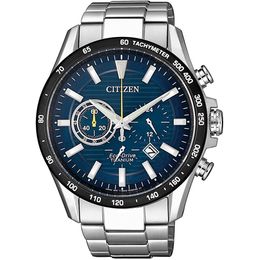 Chronograph Citizen, silber (silberfarben), Armbanduhren, Herren, Chronograph, Armbanduhr, Herrenuhr, Solar, Titan, Stoppfunktion