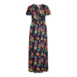 Apricot Tropical Print Wrap Maxi Dress ' ' Damen Größe 44 navy Winterkleid