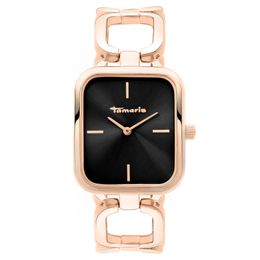 Tamaris Damen Quarzuhrros&eacute;goldfarben, Armbanduhren, Armbanduhr, Damenuhr, Edelstahlarmband, analog