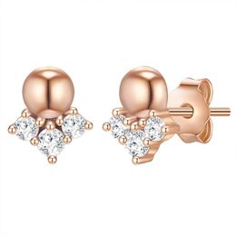Glanzst&uuml;cke M&uuml;nchen Paar Ohrstecker GLANZST&Uuml;CKE M&Uuml;NCHEN "Set: GSM1839", rosa (ros&eacute;gold, wei&szlig;), Ohrringe, Damen, 6,8,mit Zirkonia, Silber 925 (Sterlingsilber), aus Sterling Silber