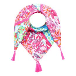 Modetuch Zwillingsherz ""Hawaii Blume"", Damen, pink, Viskose, Modet&uuml;cher, mit Tasseln und farbenfrohem Blumenmuster