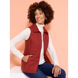 Steppweste Classic Basics, Damen, Gr. 48, rot (kirsche), 100% Polyester, Fleece:100% Polyester, unifarben, Westen Steppweste