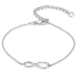 Lulu & Jane Gliederarmband LULU & JANE "LJ354", silber, wei&szlig;, Armb&auml;nder, Damen, Diamanten, Gliederarmband, Sterling Silber