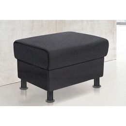 Hocker Trendmanufaktur "Rondo, Polsterhocker zur Serie, Breite 67 cm, F&uuml;&szlig;e schwarz", schwarz, B:67cm H:46cm T:53cm, Kunstleder SOFTLUX;Microfaser PRIMABELLE (100% Polyester);NaturLEDER (echtes Rindsleder);Struktur (54% Polyacryl, 46% Polyester), Hocker, Hocker, Fu&szlig;hocker wahlweise mit Federkern, in verschiedenen Bez&uuml;gen bestellbar