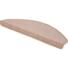 Stufenmatte ANDIAMO "Bob, Made in Poland" Gr. 21, beige, B:65cm H:4,5mm L:28cm, Kunstfaser, Teppiche, melierte Schlinge, selbstklebend, Set mit 2 St&uuml;ck oder 15 St&uuml;ck