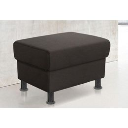 Hocker Trendmanufaktur "Rondo, Polsterhocker zur Serie, Breite 67 cm, F&uuml;&szlig;e schwarz", braun, B:67cm H:46cm T:53cm, Kunstleder SOFTLUX;Microfaser PRIMABELLE (100% Polyester);NaturLEDER (echtes Rindsleder);Struktur (54% Polyacryl, 46% Polyester), Hocker, Hocker, Fu&szlig;hocker wahlweise mit Federkern, in verschiedenen Bez&uuml;gen bestellbar