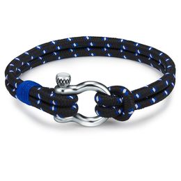 Armband True Rebels "KI203", blau, Armbänder, Damen, Edelstahl, Armband, aus Edelstahl