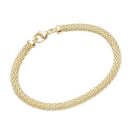 Armband Smart Jewel "Mesh-Optik, Silber 925", gold, Armb&auml;nder, Damen, 19cm, Silber 925 (Sterlingsilber), Armband