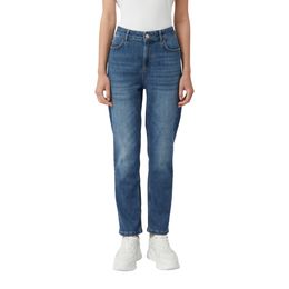 comma, Straight-Jeans, Damen, Gr. 36, N-Gr, blau (blau used), Denim/Jeans, Obermaterial: 99% Baumwolle, 1% Elasthan, COMMA CASUAL IDENTITY, straight fit normal, Jeans Straight-Jeans, mit hohem Bund