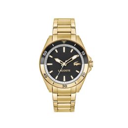 Lacoste Damen Quarzuhr "MAINSAIL"goldfarben, schwarz, Armbanduhren, Armbanduhr, Herrenuhr, Edelstahlarmband, analog